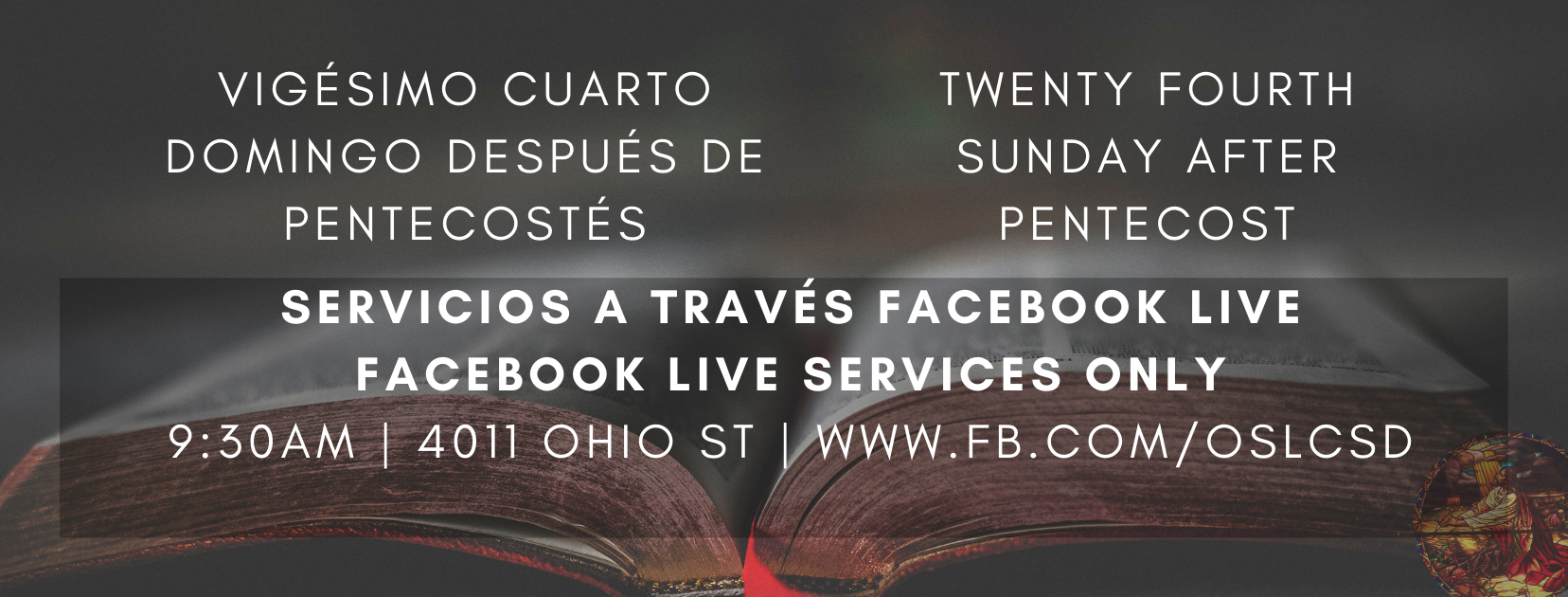 Worship Service time change Cambio de horario para Servicio de ...